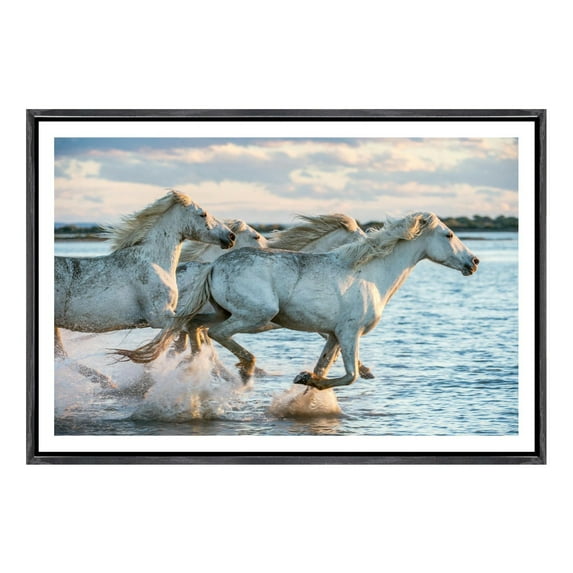 Cowboy Horse Canvas Framed Wall Art Western Rustic Country Vintage ...