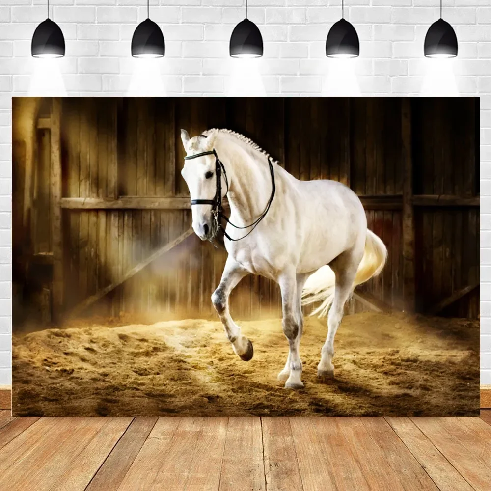 Cowboy Horse Theme Backdrop for Boys Western Cowgirl Birthday Party ...