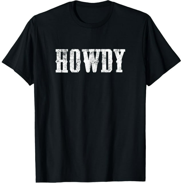 Cowboy Howdy T-shirt Western Rodeo Tee Southern Horse Lover T-Shirt ...