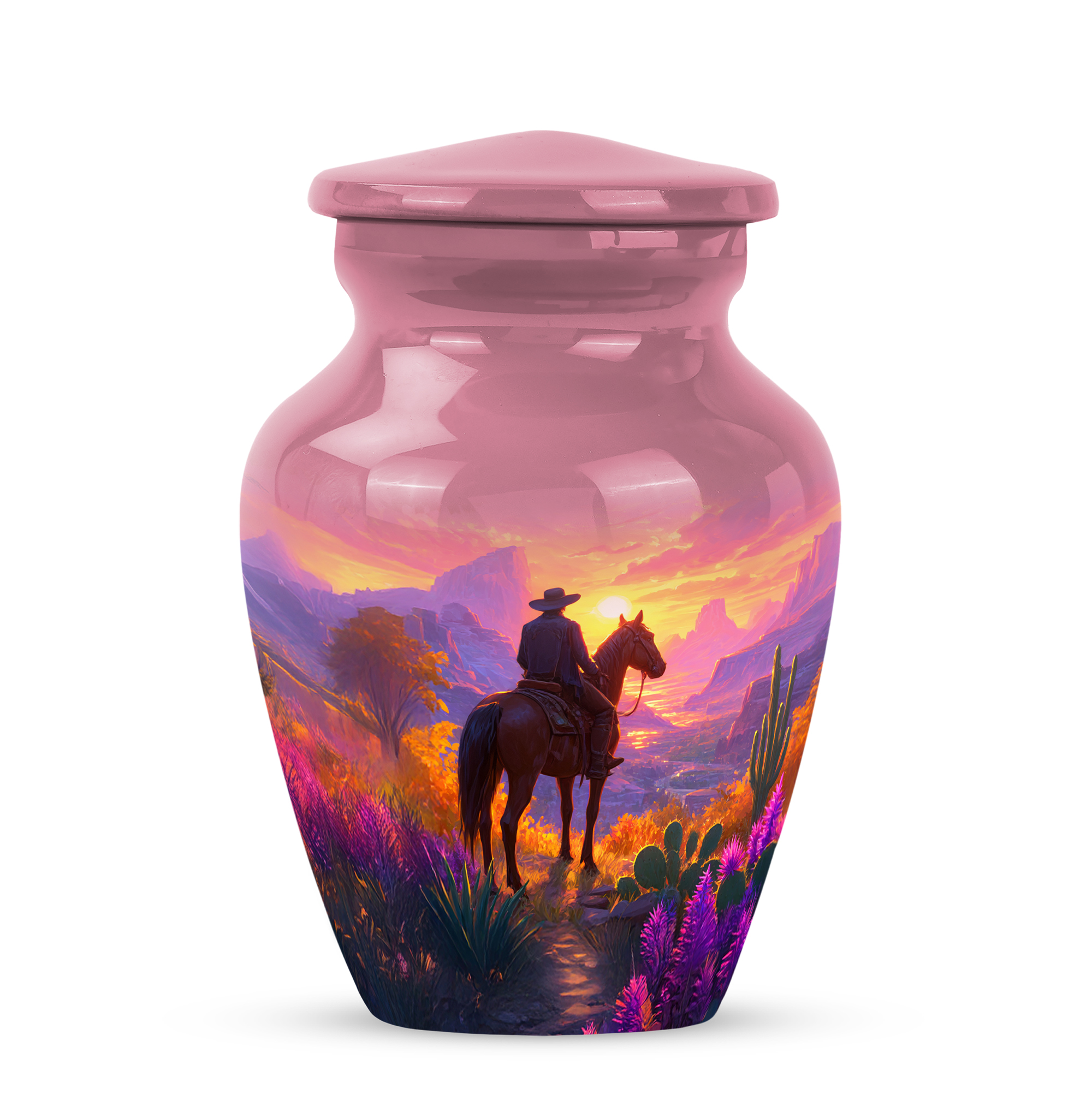 Cowboy Keepsake Urn, Mini Urn For Human Ashes, Small Keepsake Urns For ...