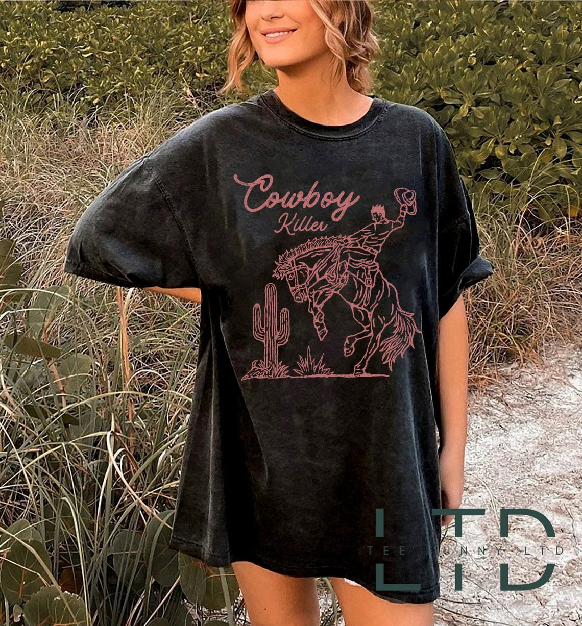 Cowboy Killer Shirt, Rodeo Shirt, Western t shirts, Oversized Graphic ...
