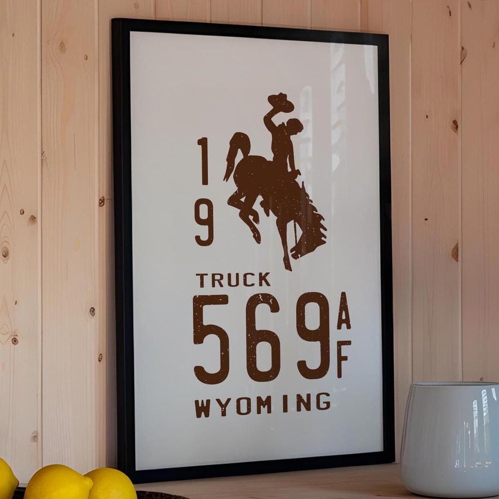Cowboy Kitchen Wall Art Western Kitchen Print Wyoming Gift For Traveler ...