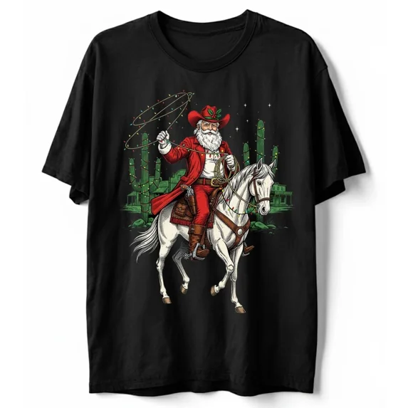 Cowboy Kris Kringle Western Christmas Light Lasso Holiday Gift Xmas ...