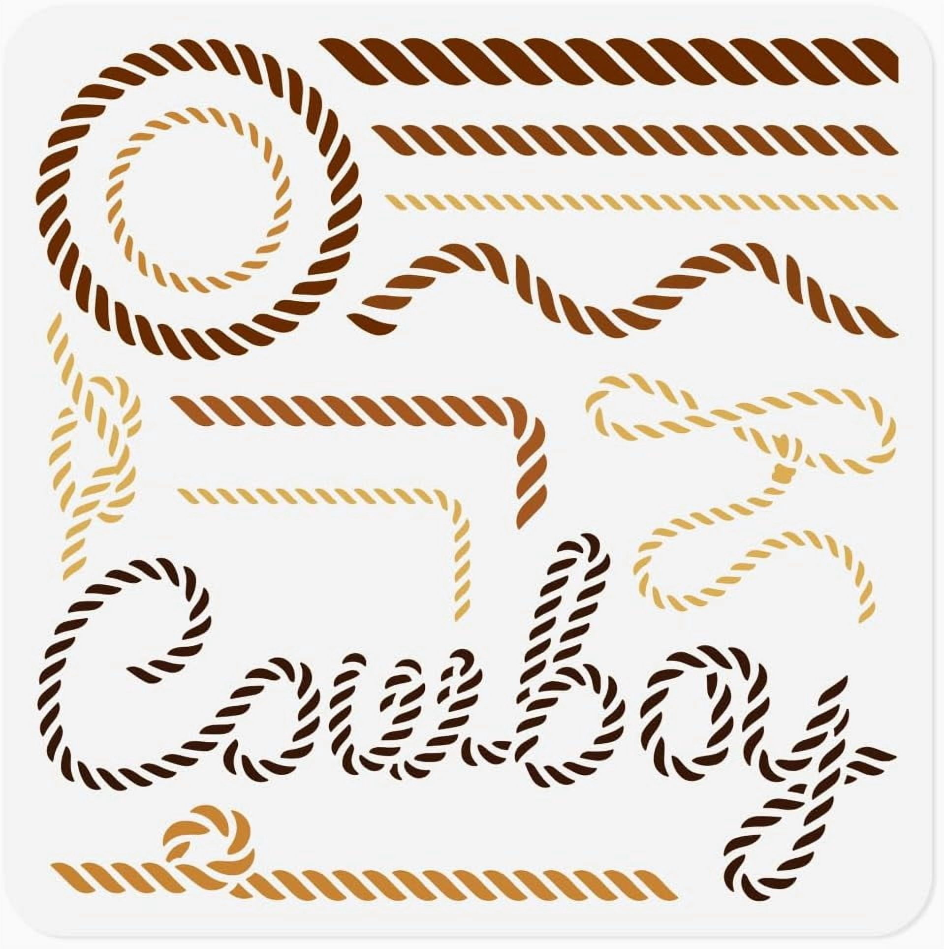 Cowboy Lasso Stencil for Painting 11.8"x11.8" Reusable Plastic Rope ...