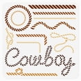 Cowboy Lasso Stencil for Painting 11.8"x11.8" Reusable Plastic Rope ...