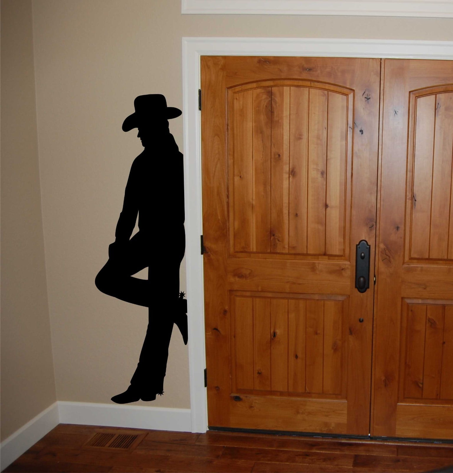 Cowboy Leaning Wall Art Decal Mural Sticker-Gift-Country - Walmart.com