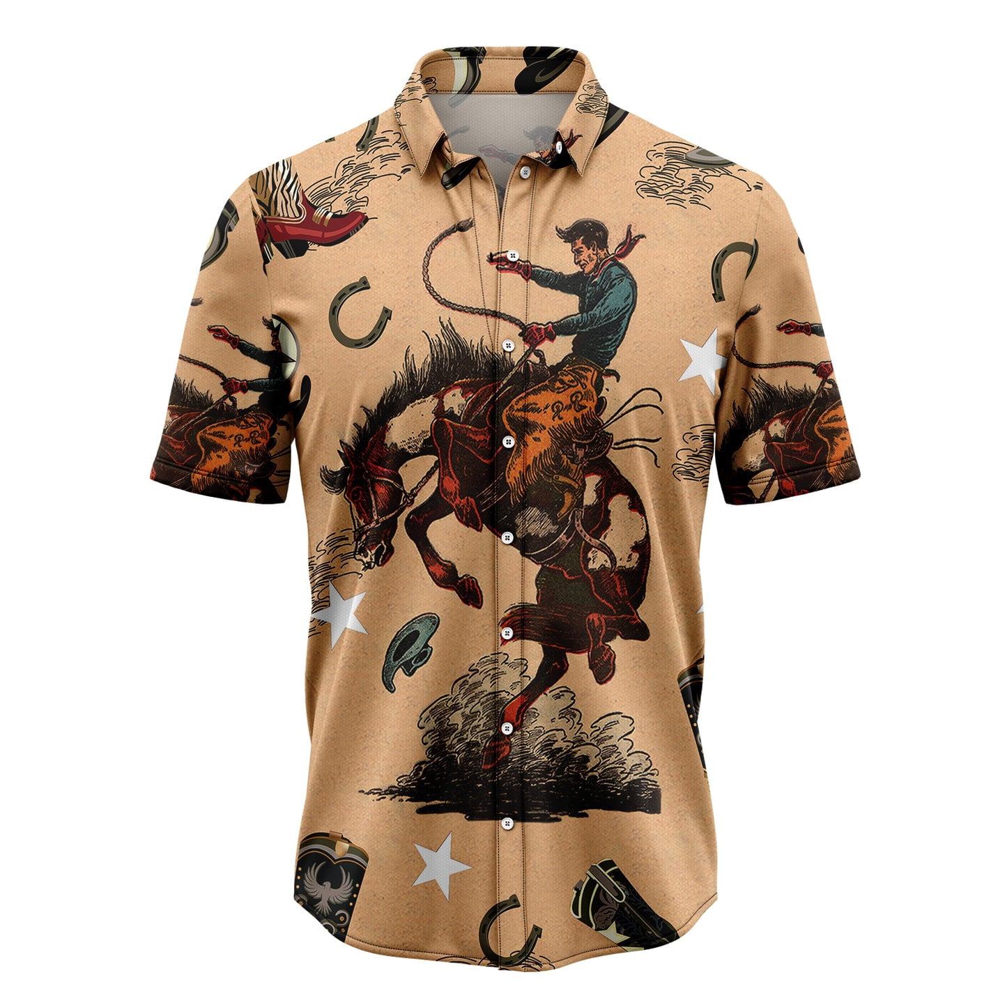 Cowboy Life Aloha Hawaiian Shirt - Walmart.com