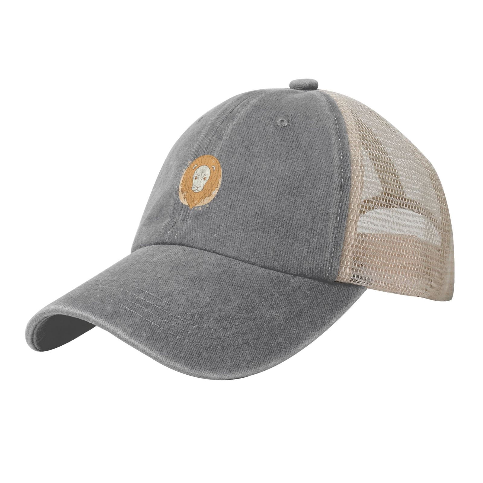 Cowboy Mesh Baseball Capconstellation Icon Leo Lion Head - Walmart.com