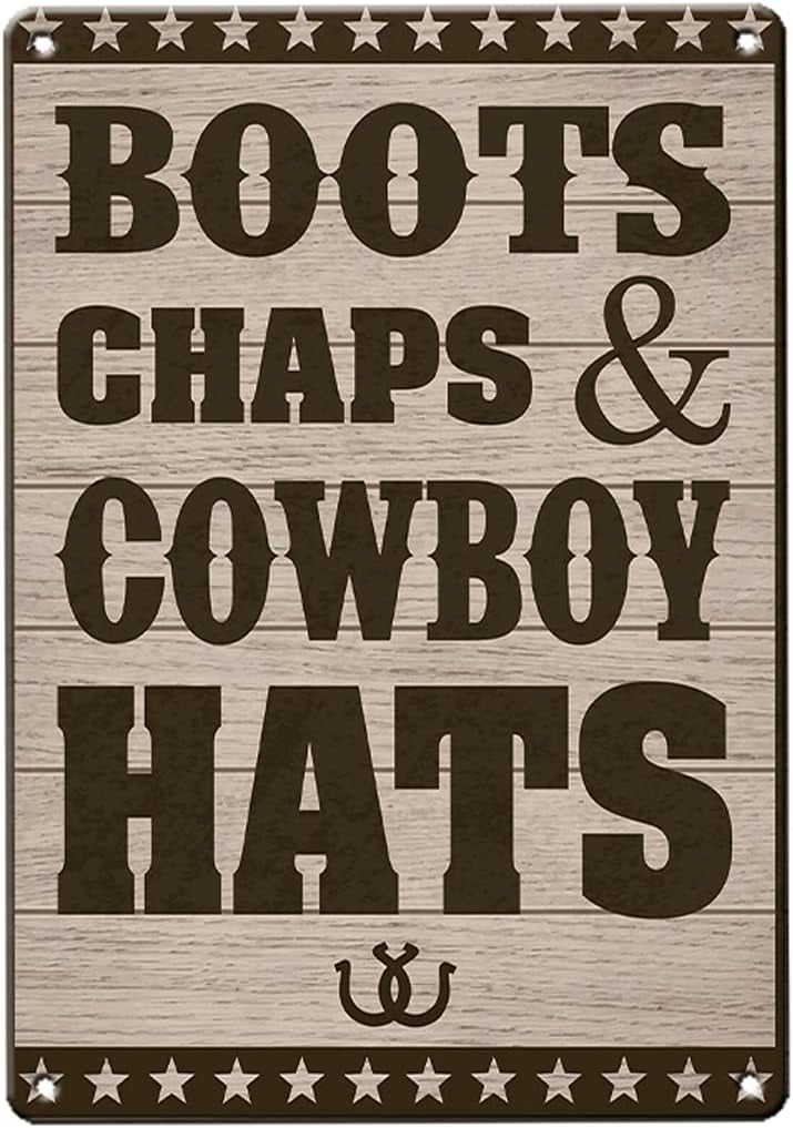 Cowboy Metal Sign Colt Tex And Patches Tin Sign Retro Plaque Wall Decor ...