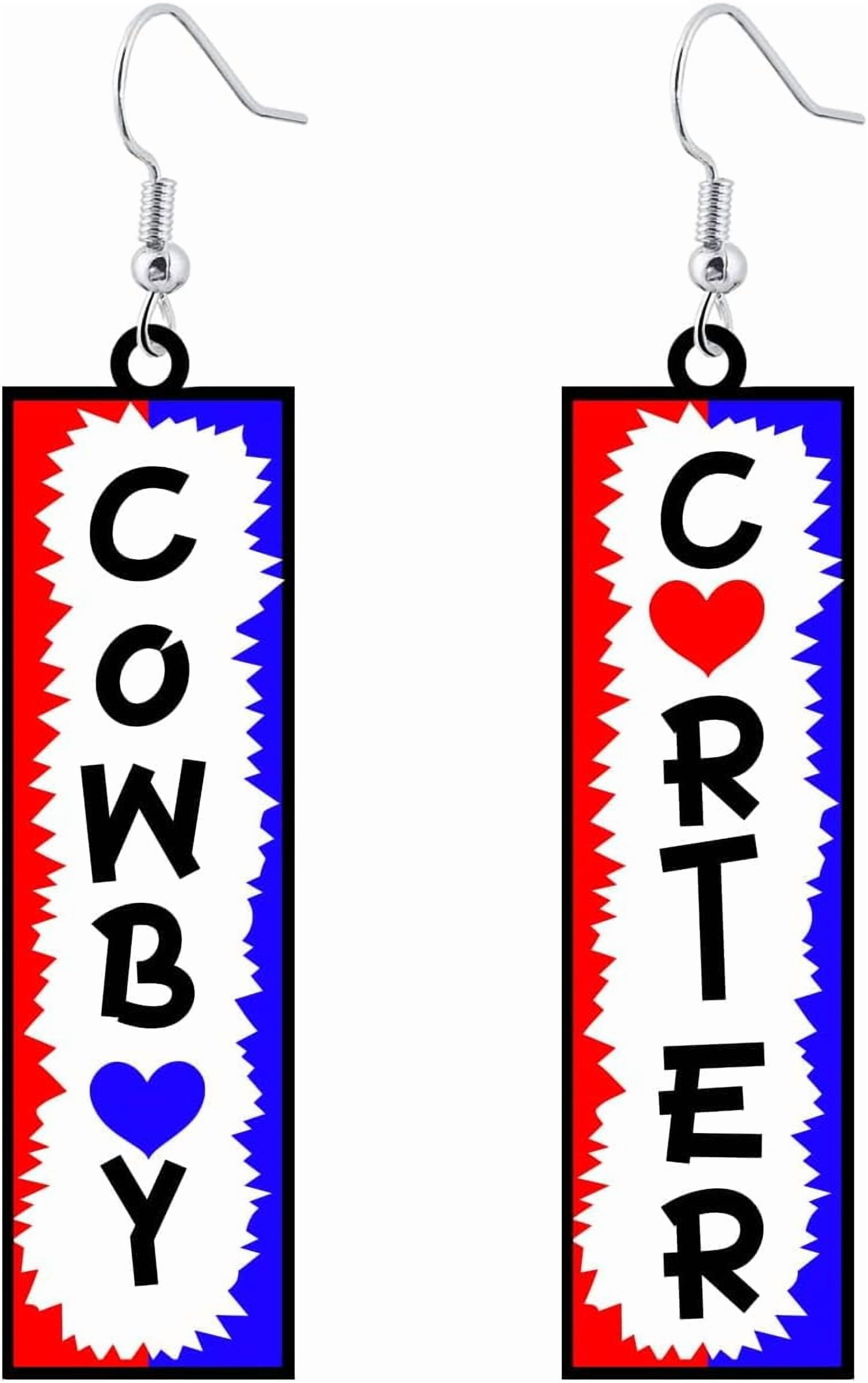 Cowboy Outfit Women Earrings Concert Accessories Earrings for Fans ...