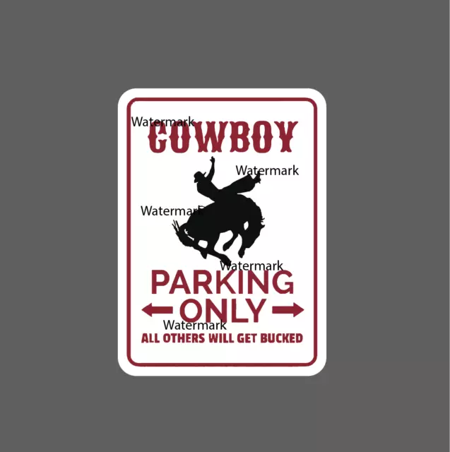 Cowboy Parking Sticker Rodeo Waterproof New Sticker Phone Decal Water ...