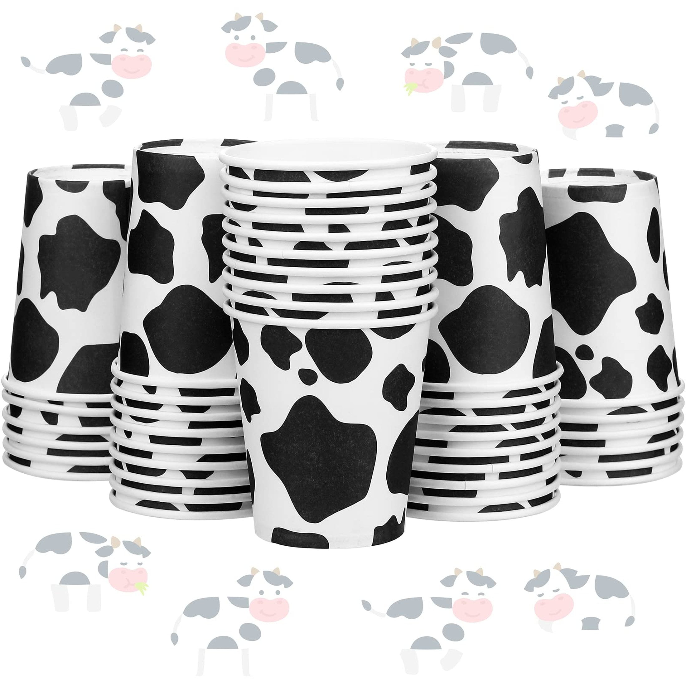 Cowboy Party Snack Cups - 40 Pack Disposable Paper Cups with Western ...