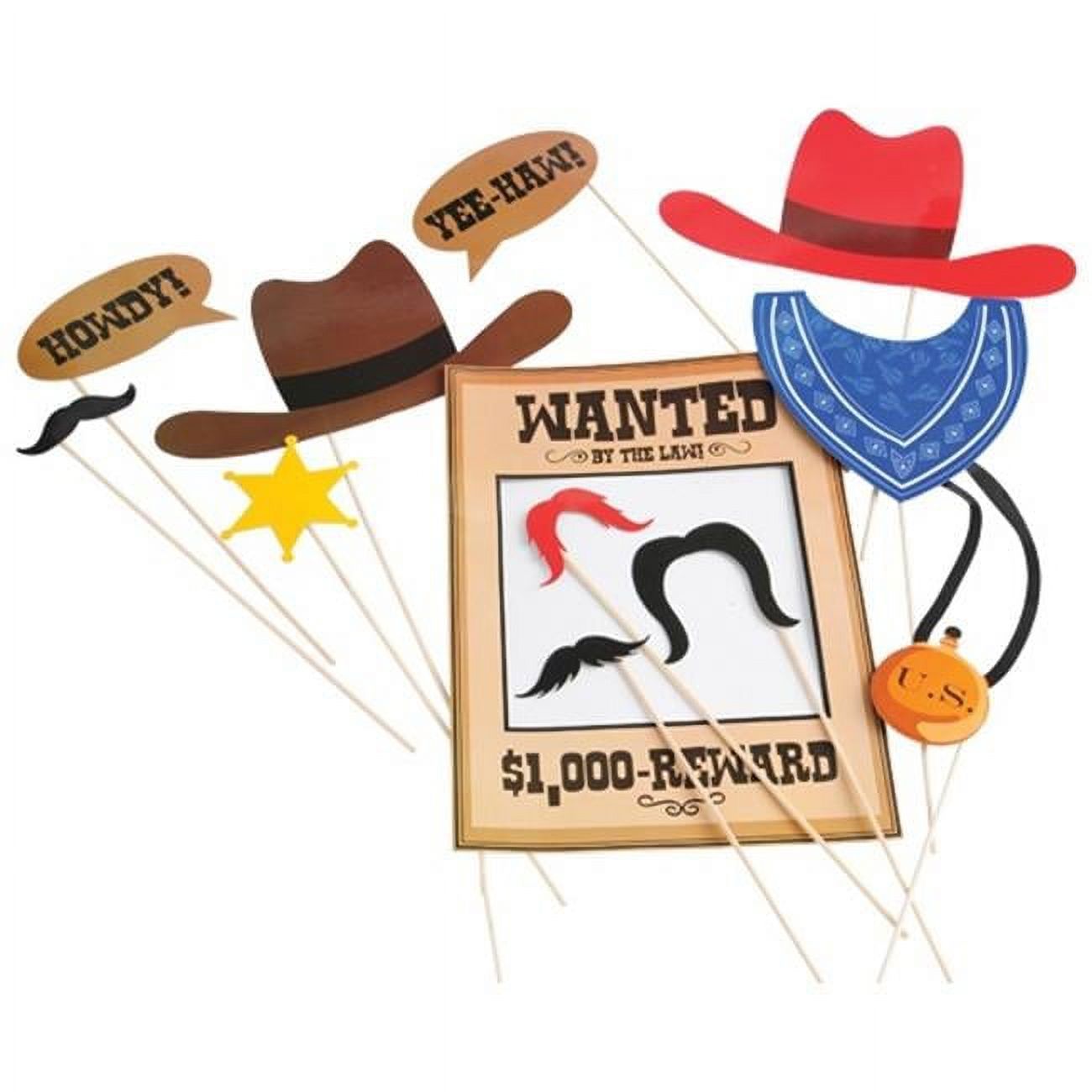 Cowboy Photo Booth Props - Walmart.com