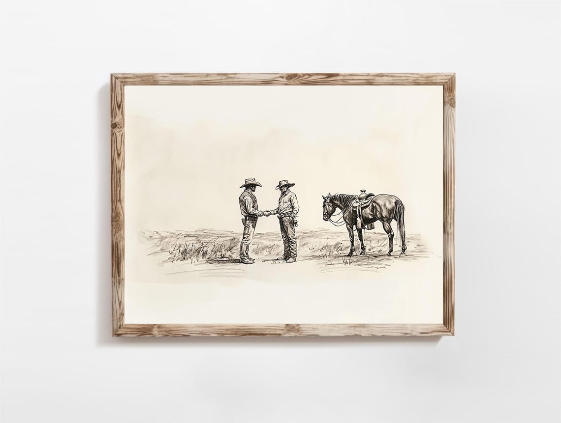 Cowboy Poster Cowboy Wall Decor Poster Vintage Western Art Vintage ...