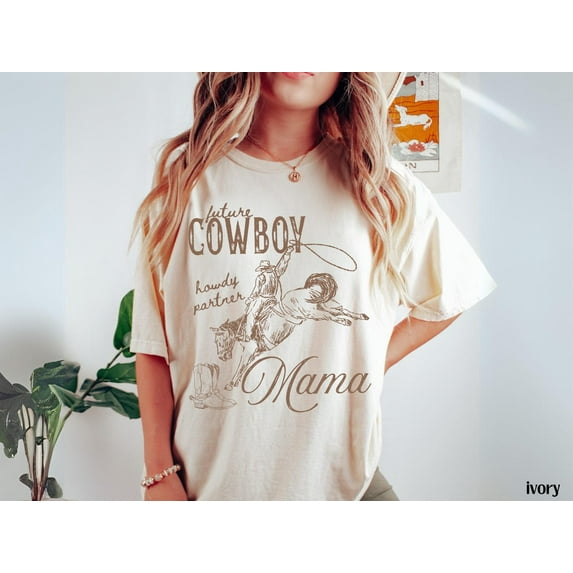 Cowboy Pregnancy Announcement Shirt, Trendy Western Baby Reveal Party ...