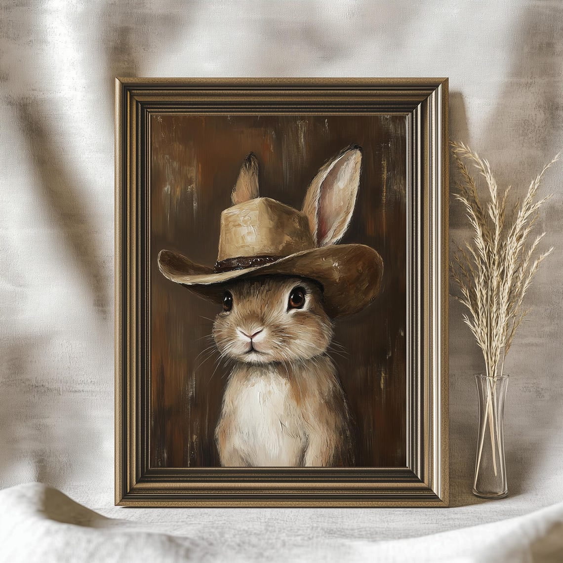 Cowboy Rabbit Western Nursery Decor Nursery Woodland Animals Spring ...