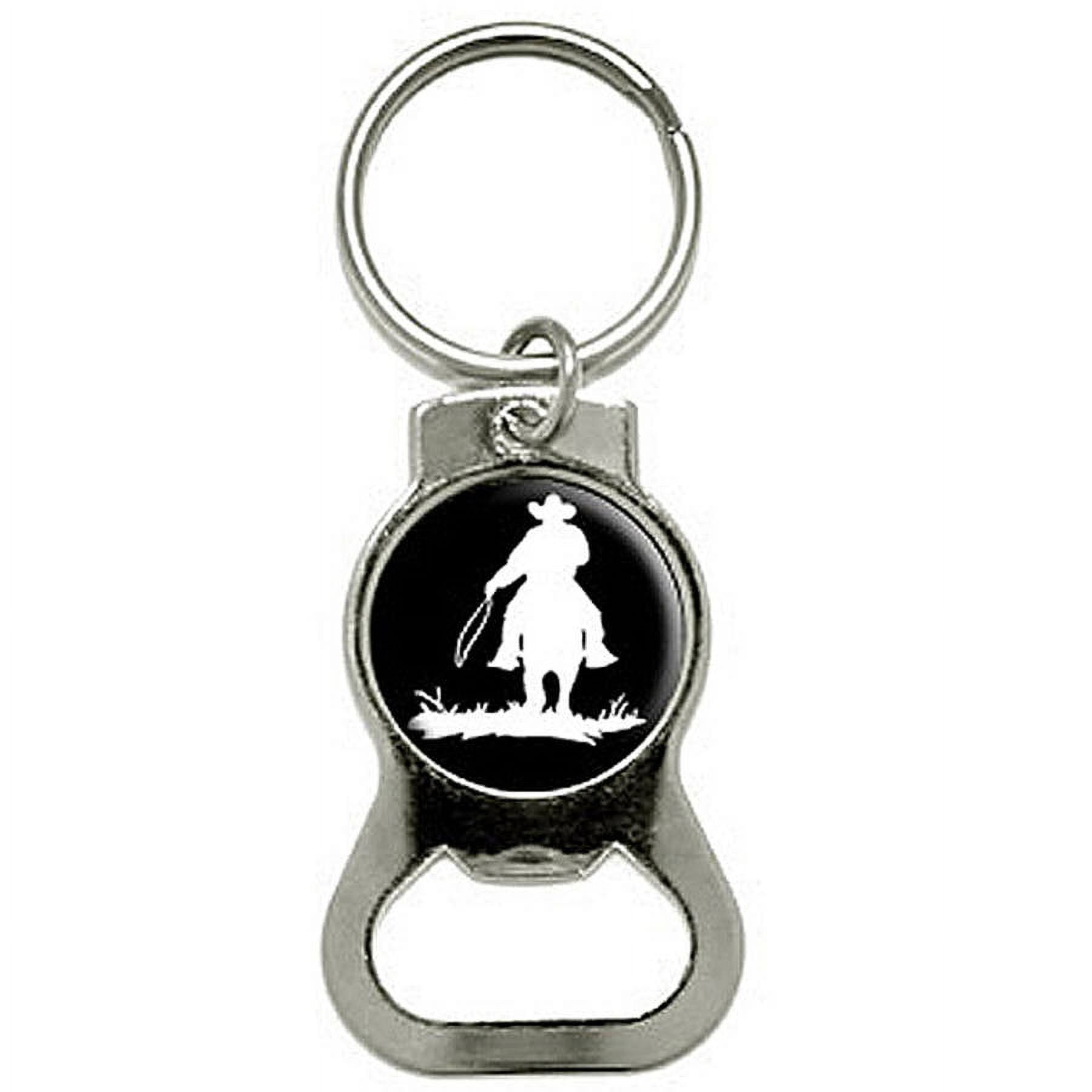 Cowboy Rancher Lasso Bottle Cap Opener Keychain Ring - Walmart.com