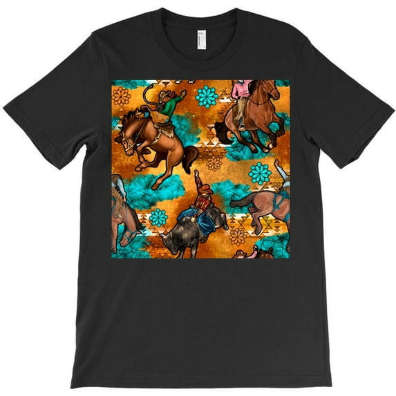 Cowboy Rodeo Seamless Pattern Themed Funny and Cute Themed Gift for a ...