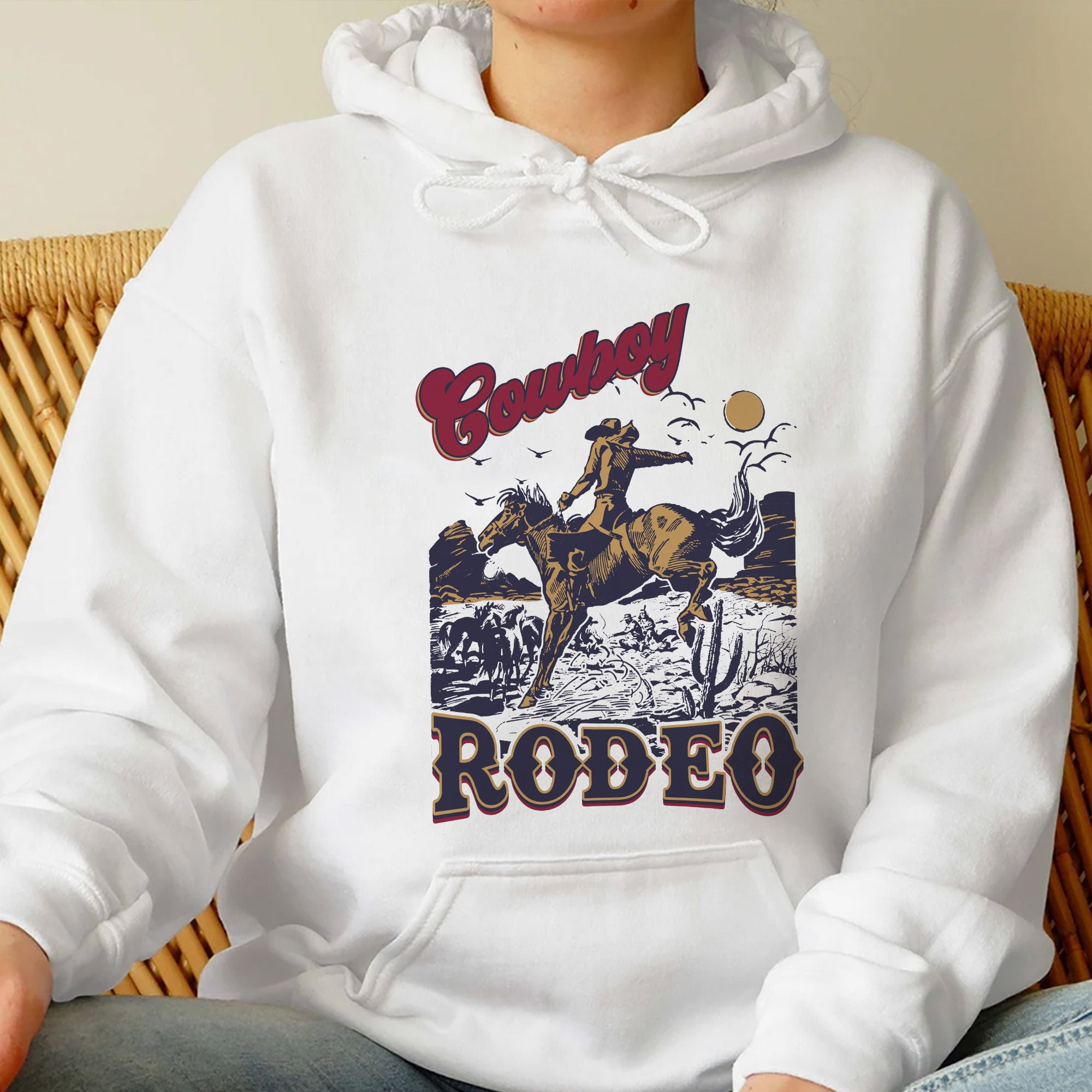 Cowboy Rodeo T-Shirt,Trending Unisex Tee Shirt,Unique Shirt Gift, Retro ...