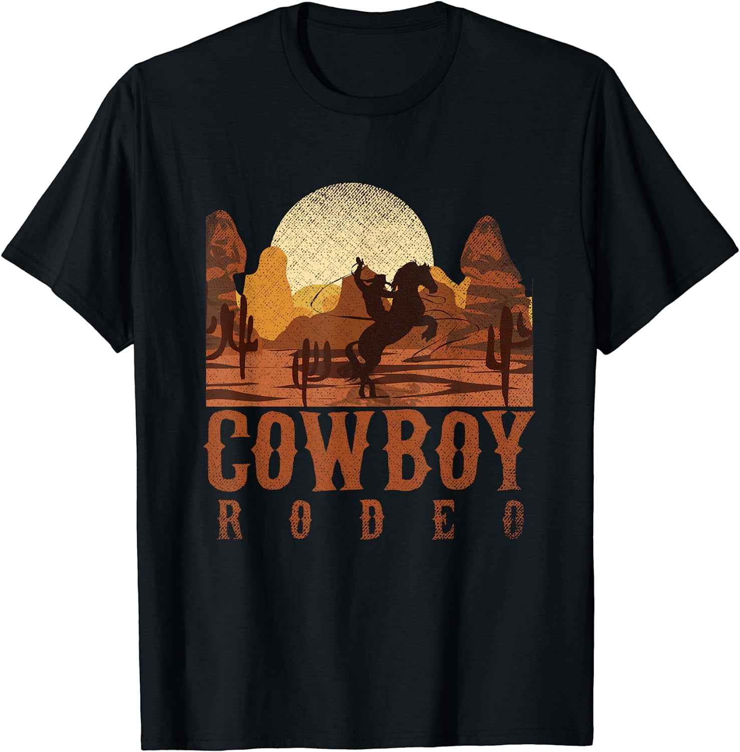 Cowboy Rodeo Western Texan Gift Horseback Riding Cowboy T-Shirt ...