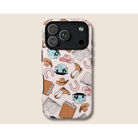 Cowboy Romance Novel Tough Dual Layer Case Western Love Aesthetic for ...