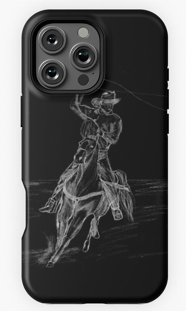Cowboy Roping Rodeo Phone Case Compatible with iPhone 11 to 16 Pro Max ...