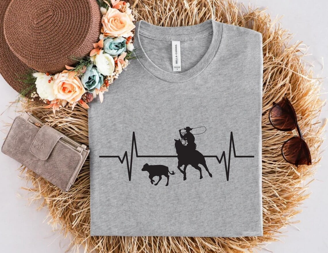 Cowboy Roping Western Sweatshirt, American Western Graphic Crewneck ...
