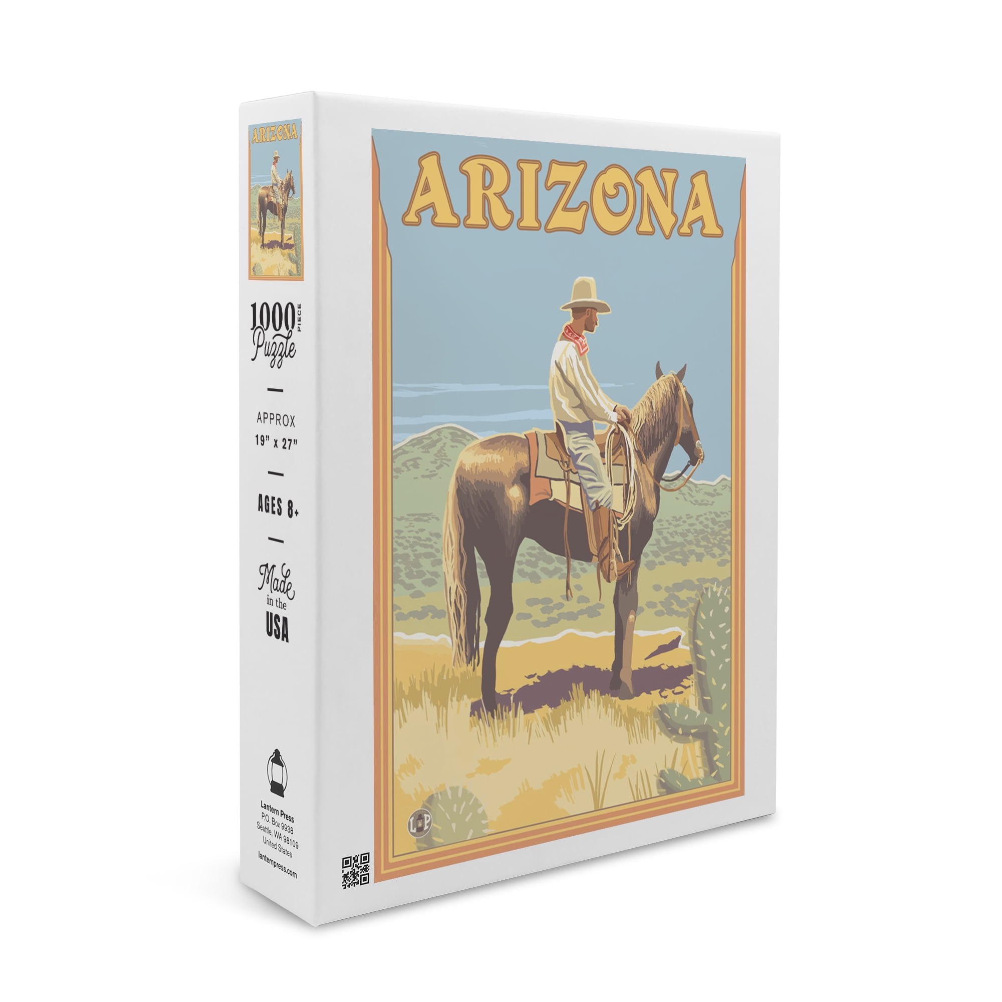 Cowboy (Side View), Arizona (1000 Piece Puzzle, Size 19x27, Challenging ...