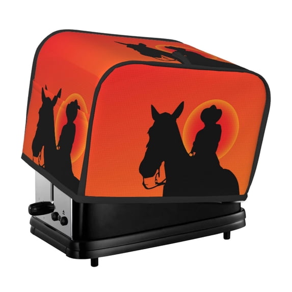 Cowboy Silhouettes Western Horse 2 Slice Toaster Cover Bread Maker Dust ...