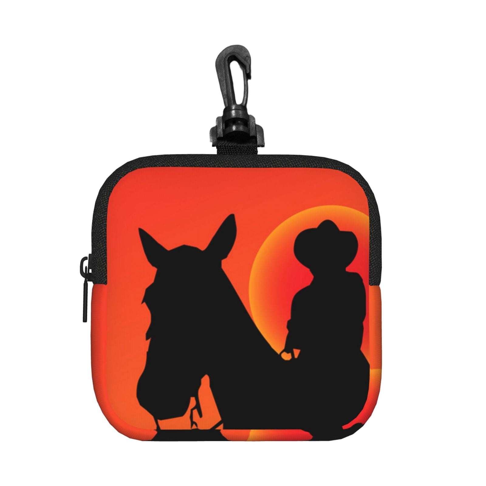 Cowboy Silhouettes Western Horse Square Gear Pouch with Lobster Clasp ...