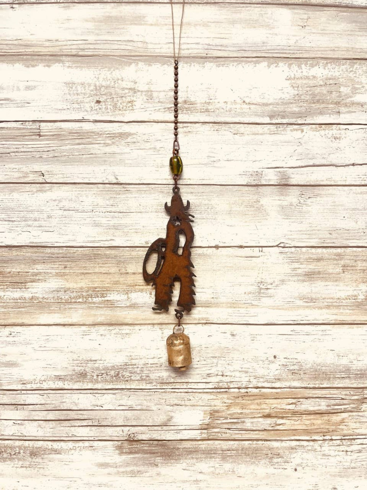 Cowboy Single Bell Rustic Western Garden Rodeo Chime - Walmart.com