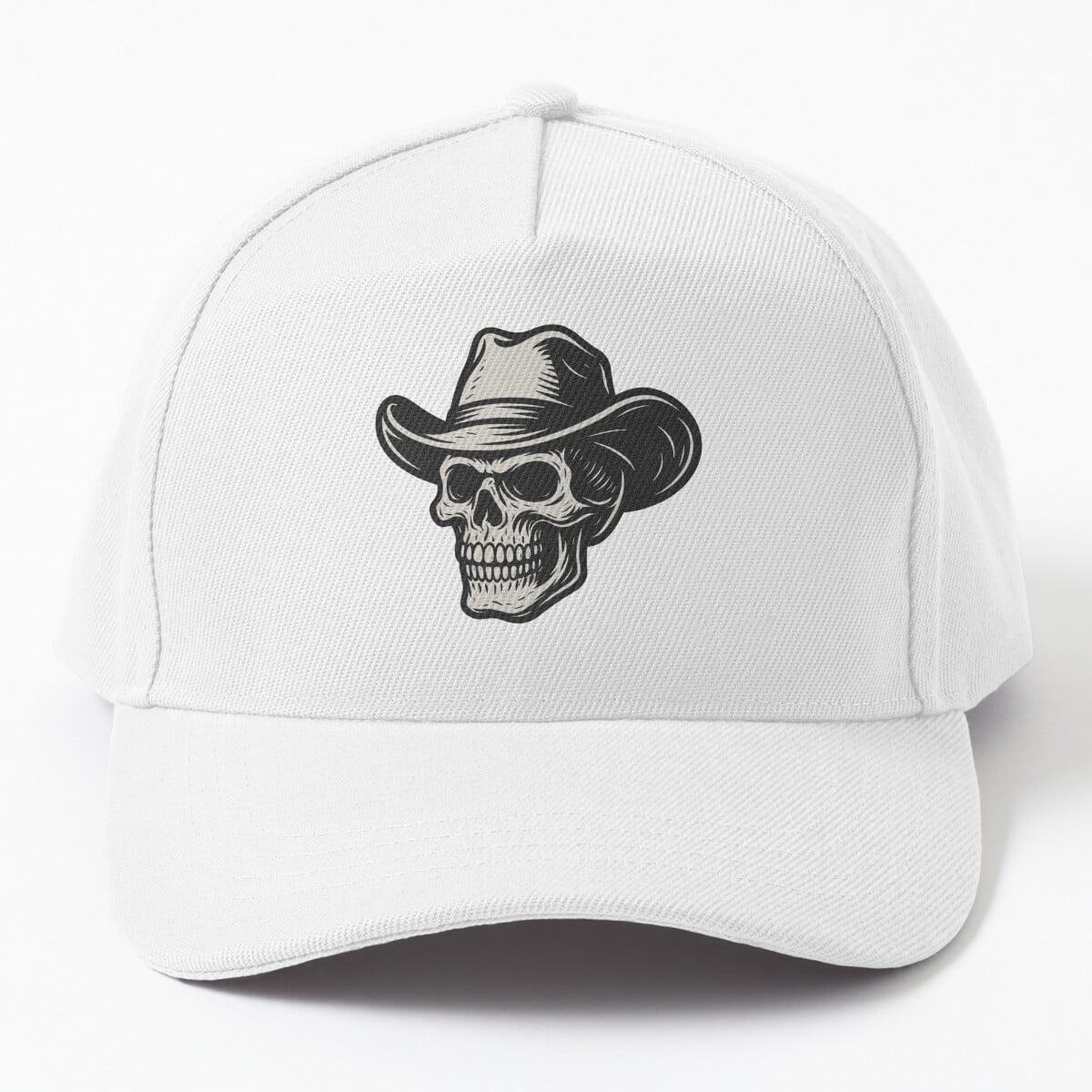 Cowboy Skull Sticker, Cowboy Baseball Cap, Inspirational Graphic Cap ...