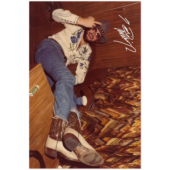 Cowboy Style Pose With Hat And Boots #2230, Unframed Canvas Size 16x24 ...