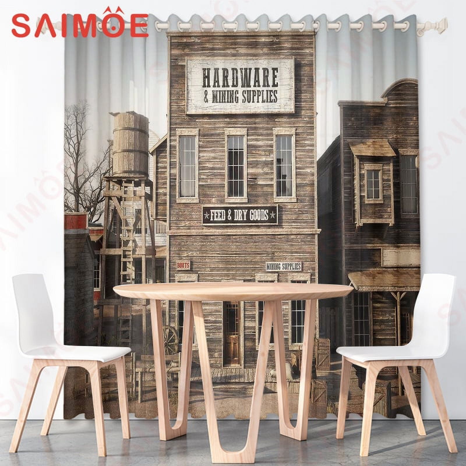 Cowboy Style Vintage ration Building Home Color Background See Through ...