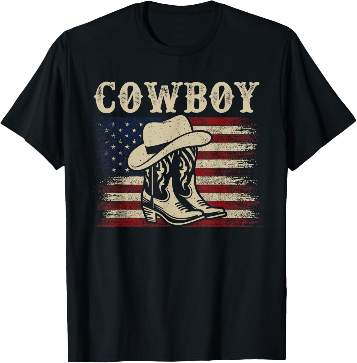 Cowboy T-shirt Western Country Men Boy Rodeo Southern Cowboy T-Shirt ...