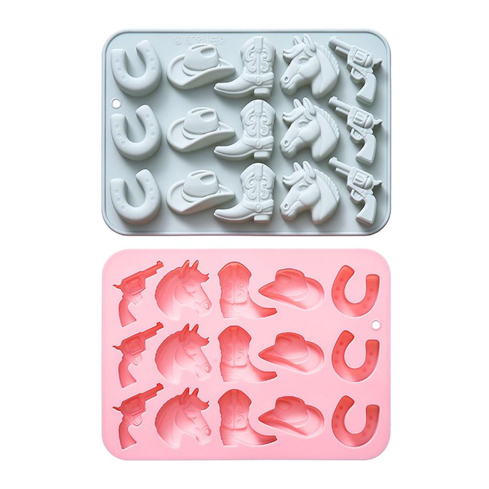 Cowboy-Themed Silicone Molds for Making Chocolates, Cakes, & More – 2Pc ...