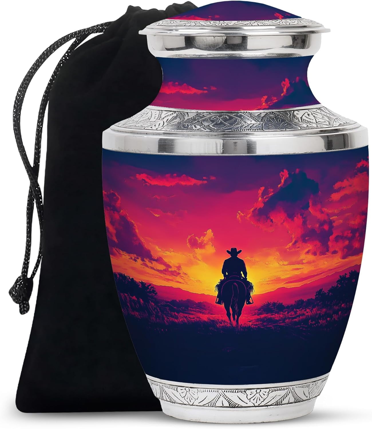 Cowboy Urn - Urn for Human Ashes Adult Female - Large Urn for Human ...