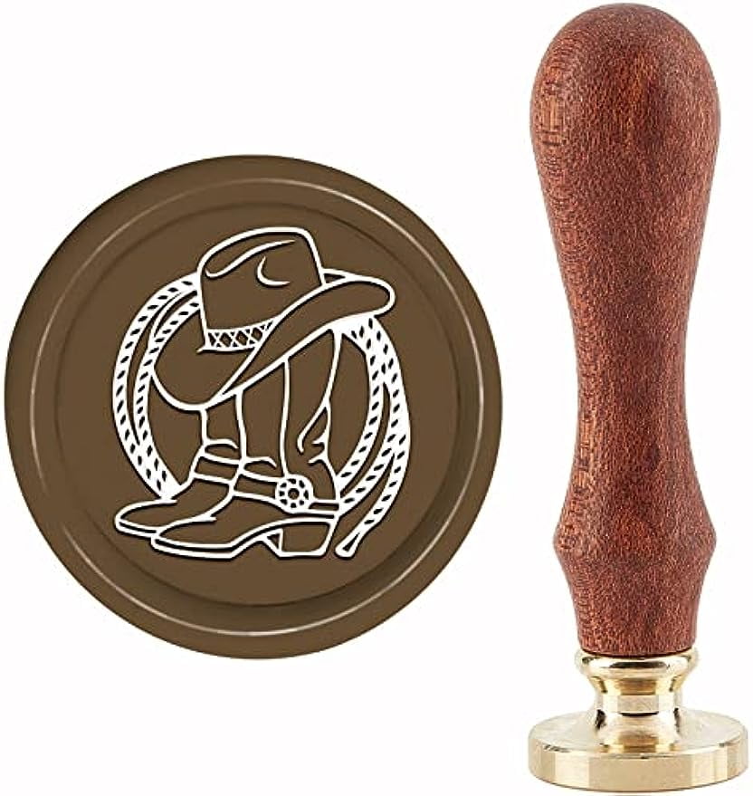 Cowboy Wax Seal Stamp Hat Sealing Wax Stamps Boots Rope 30mm Retro ...