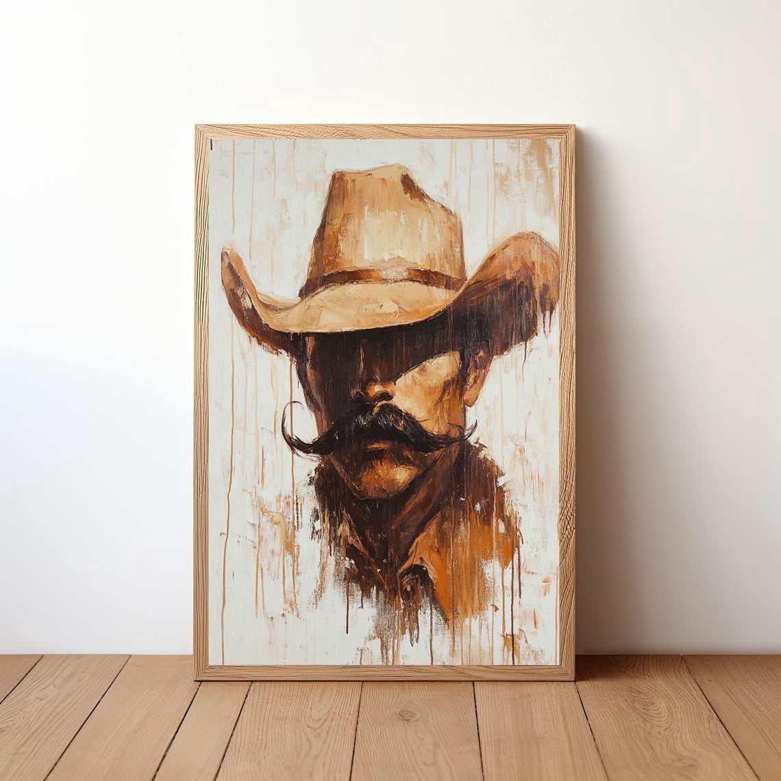 Cowboy Western Art Rustic Wall Decor Boho Artwork Vintage Rodeo Country ...