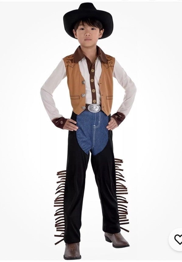 Cowboy Western Sheriff Suit Yourself Fancy Dress Up Halloween Med 8-10 ...