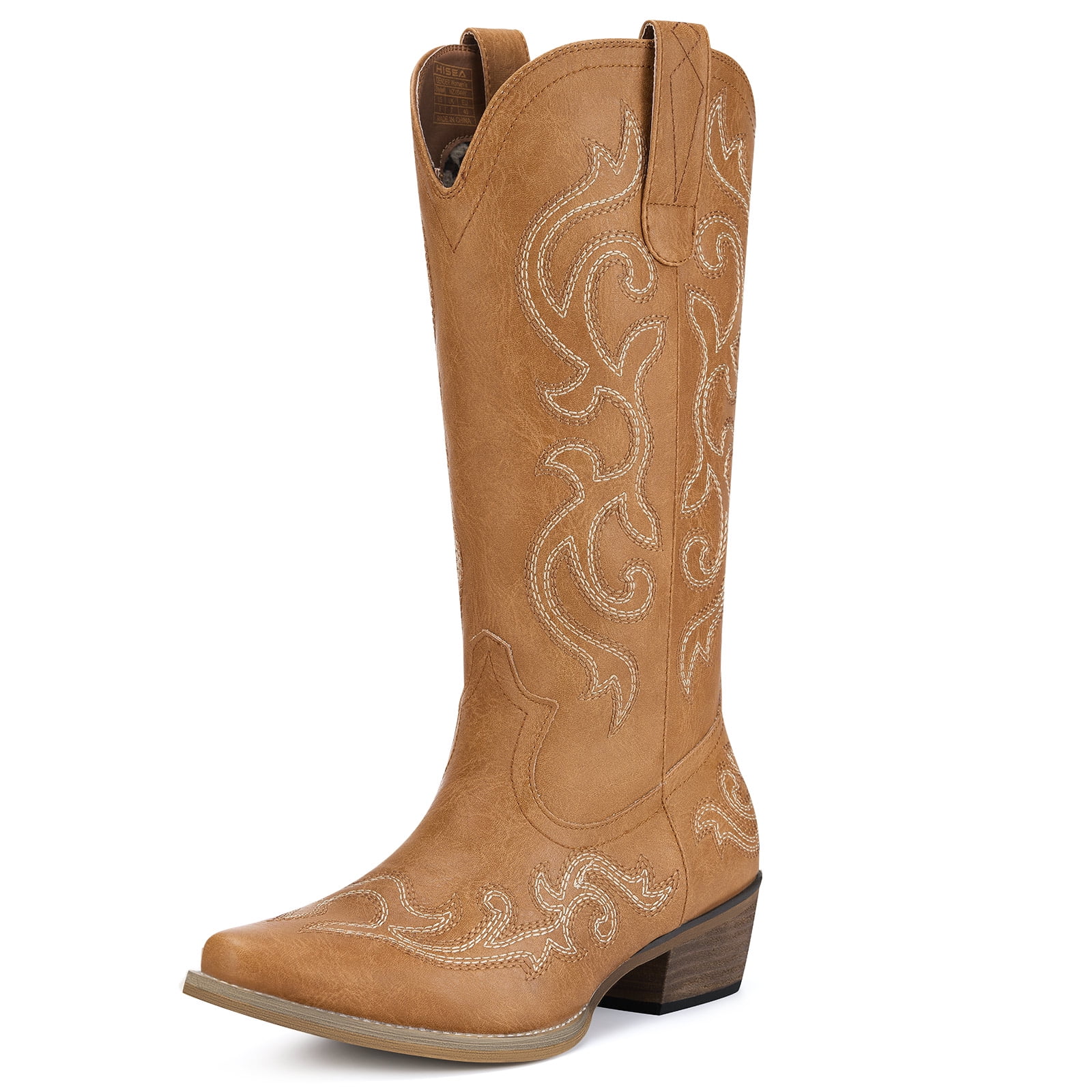 Cowboy Western Cowgirl Boots for Women,Tan,Size 8.5 - Walmart.com