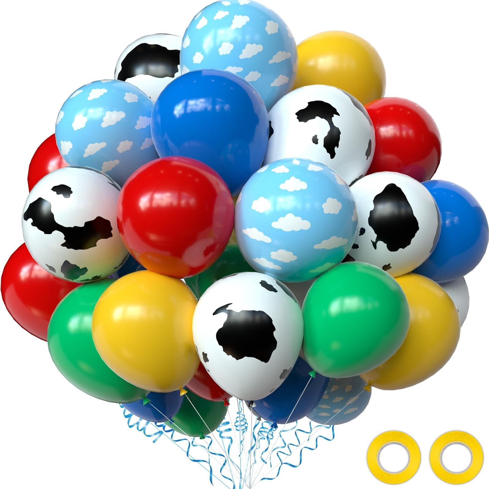 Cowboy Western Party Decorations, 68Pcs Cow Print Balloons Kit, Coffee ...