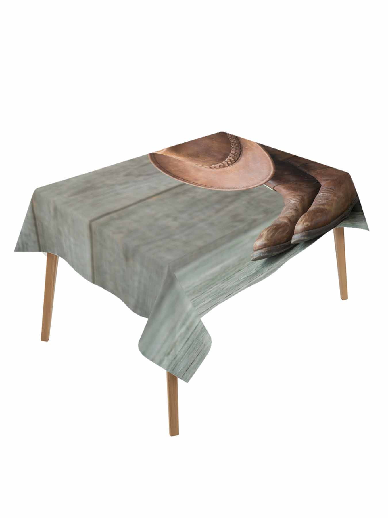 Cowboy Western Table Cloth, Waterproof Tablecloth for Rectangle Tables ...