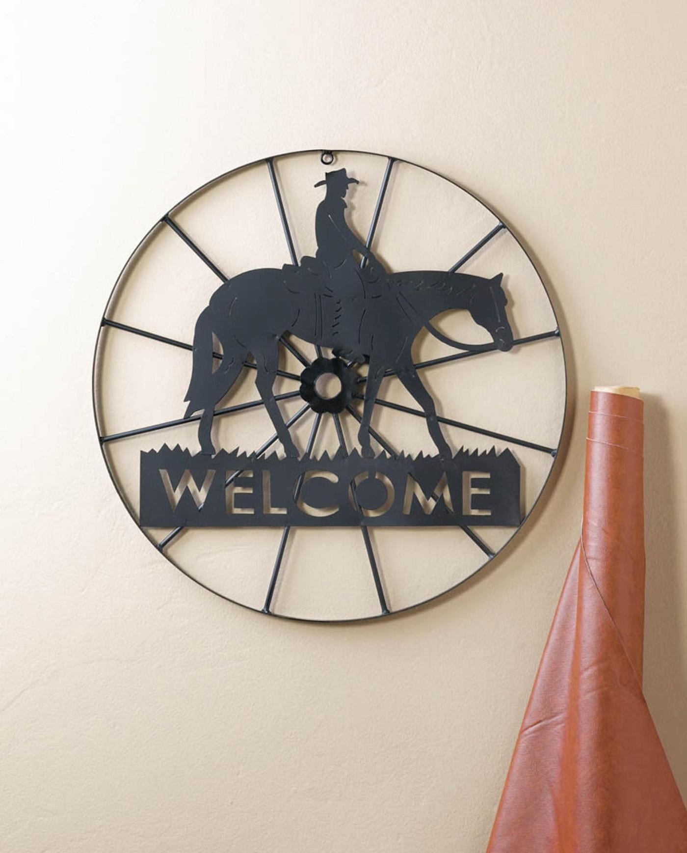 Cowboy Wheel Welcome Sign - Walmart.com