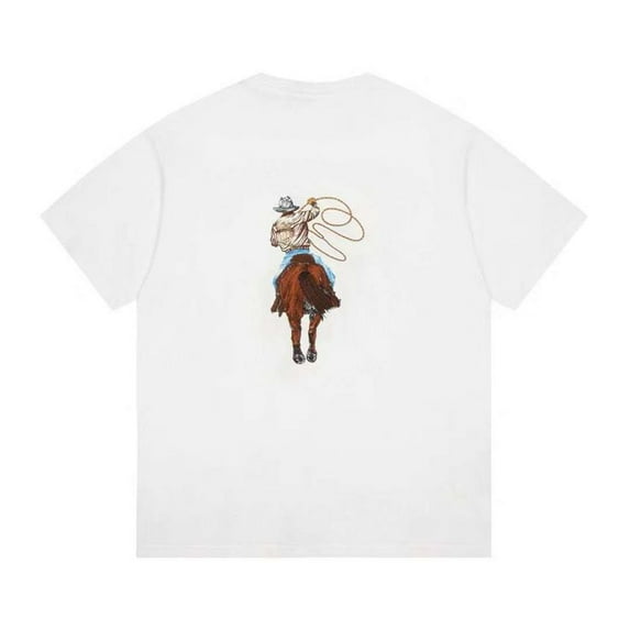 Cowboy on Horse Graphic Shirt Rodeo Lasso Illustration Rustic Western ...