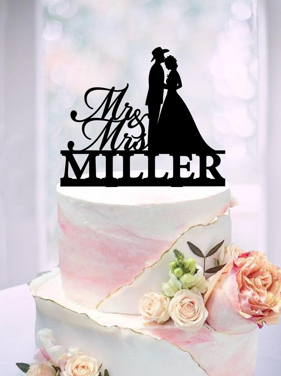 Cowboy wedding cake topper,Country topper for wedding,Western couple ...