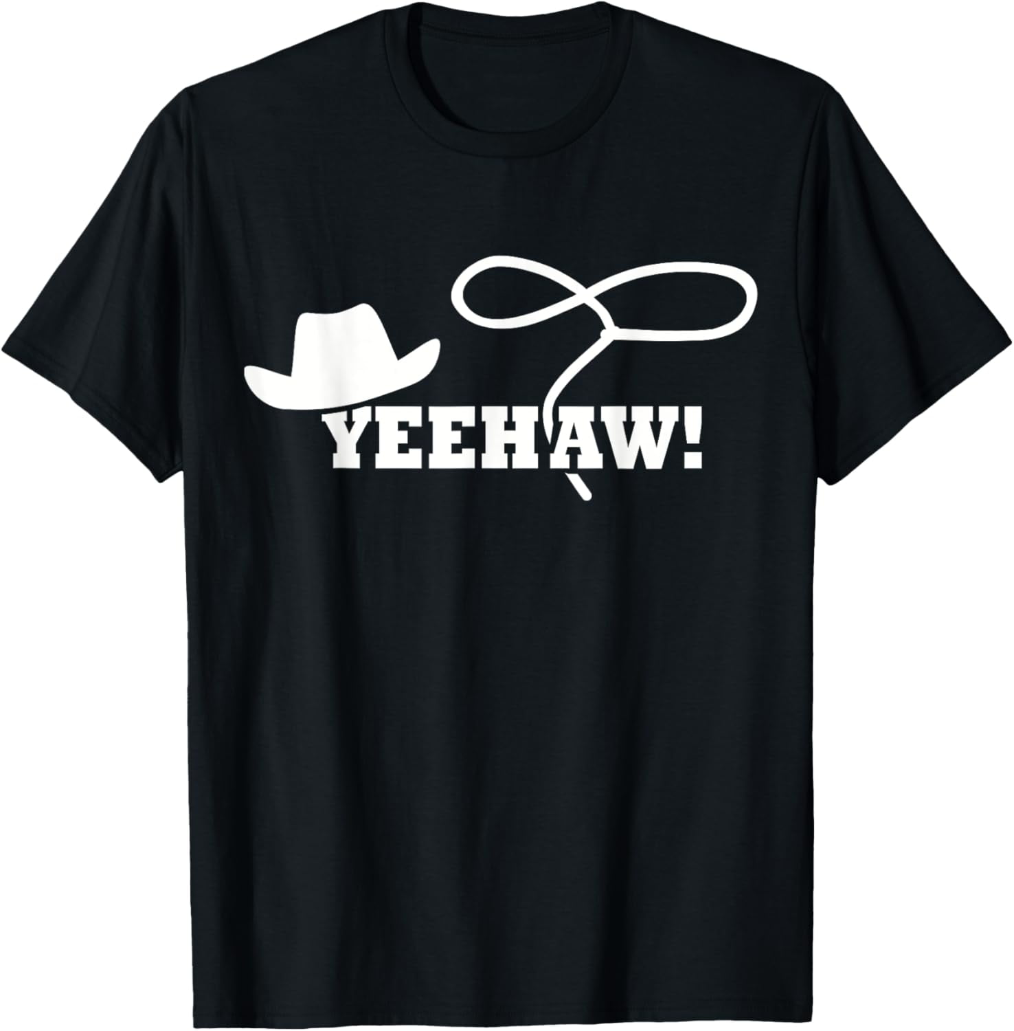 Cowboy yeehaw lasso Funny Creative Graphic T-Shirt - Walmart.com