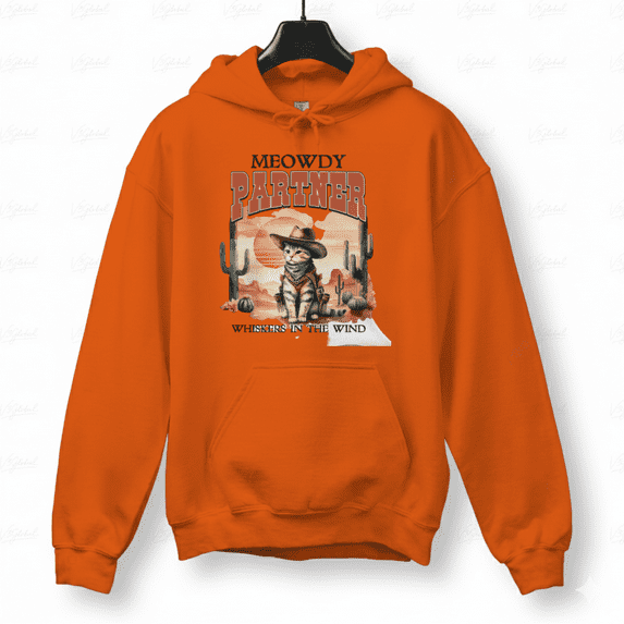 CowboyMeowdy Meowdy Cowboy Cat Funny Desert Western Holiday Hoodie ...