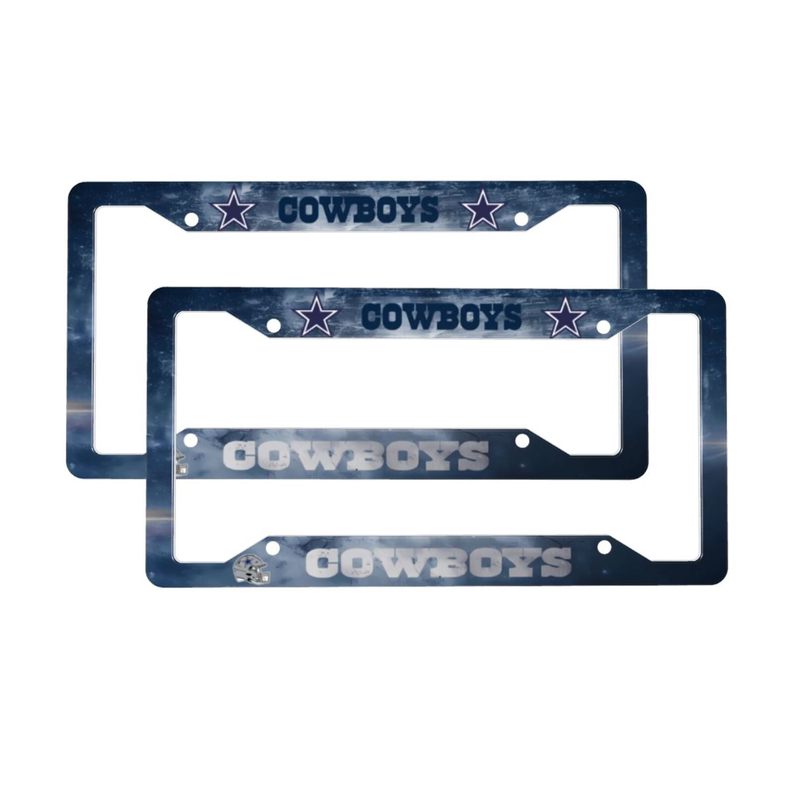 Cowboys Aluminum License Plate Frame Four-Hole License Plate Frame (one ...