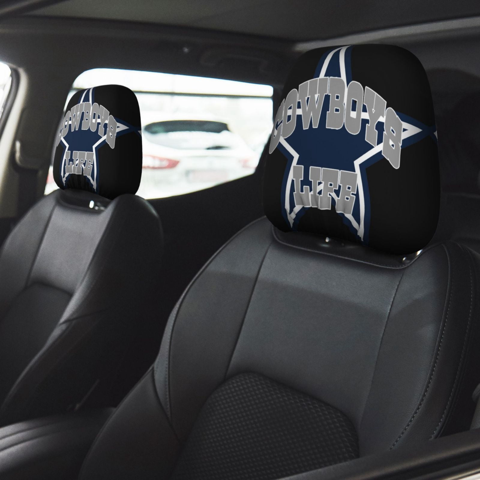 Cowboys Custom Car Headrest Covers 2 Pack Football Team, Game Day Team ...